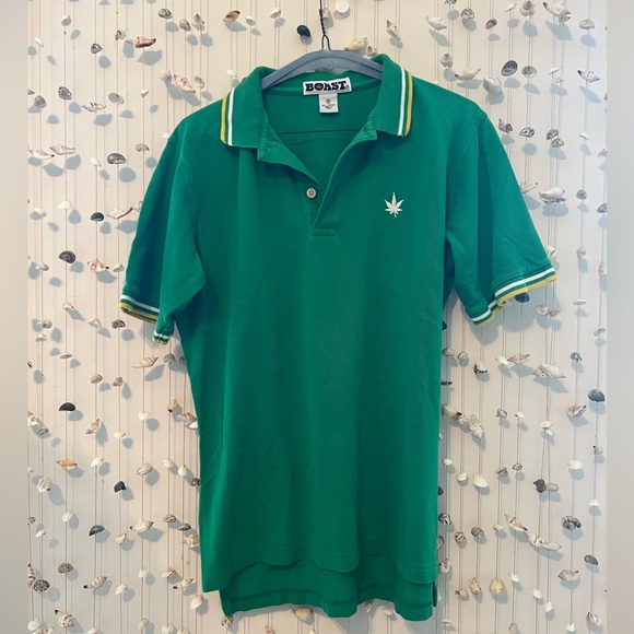 Boast | Shirts | Boast Green Polo Shirt With Yellow Detailing | Poshmark